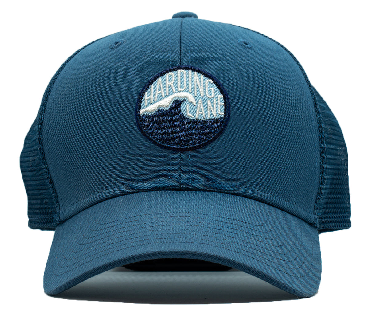 Wave Trucker Hat - Recycled Faded Navy – Harding Lane